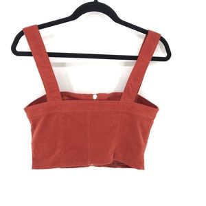 Forever 21 | Tops | Rust Colored Corduroy Zipfront Crop Top Nwot | Poshmark